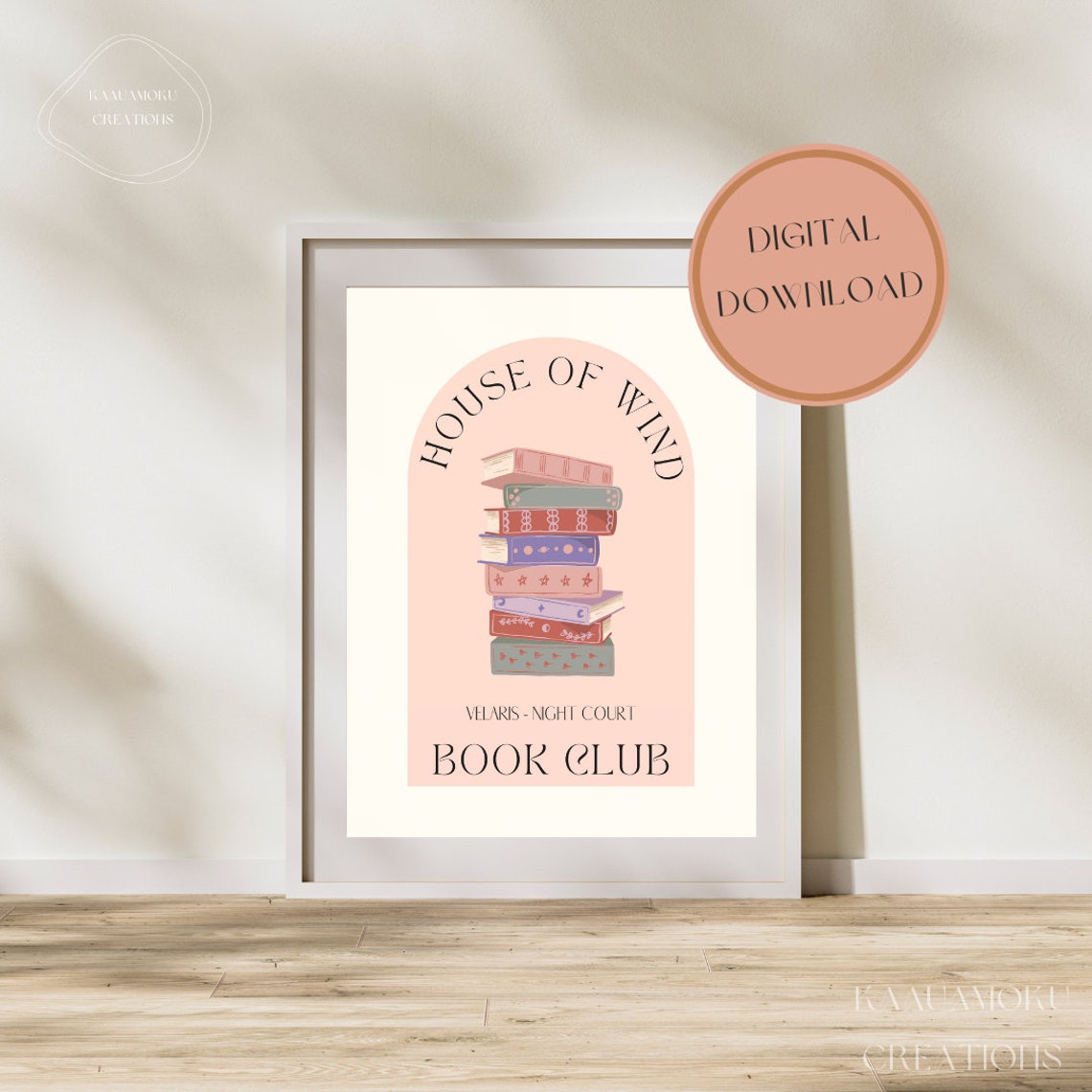 House of Wind Book Club Pink Wall Print ACOTAR ACOSF - Etsy