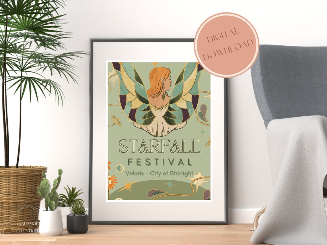 Starfall Festival Velaris City of Starlight Fae Print ACOTAR - Etsy