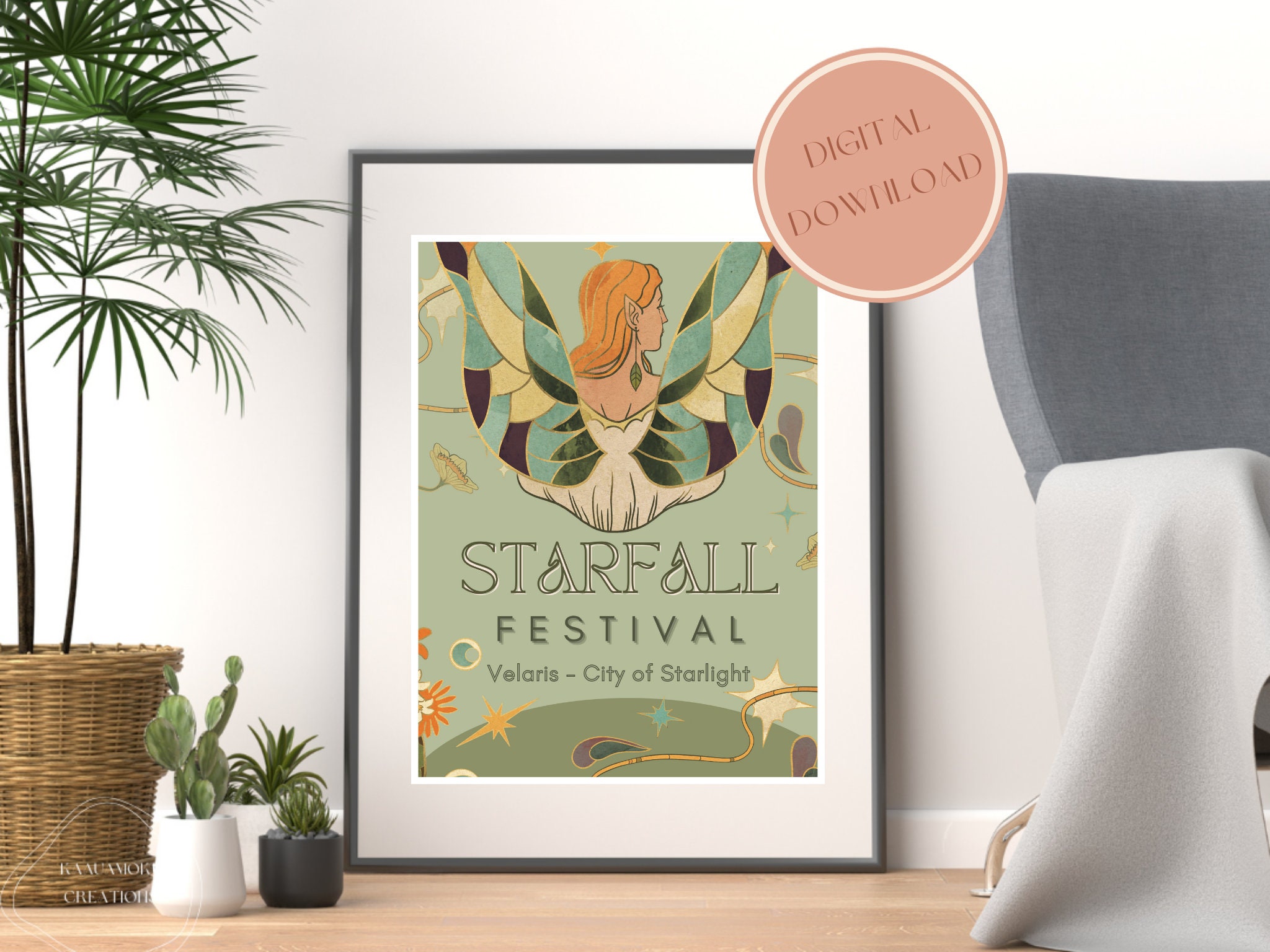 Starfall Festival Velaris City of Starlight Fae Print ACOTAR - Etsy