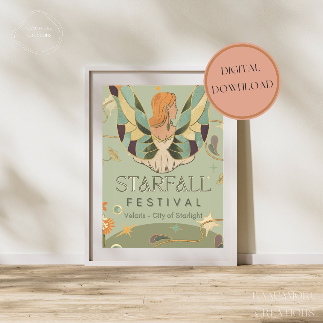 Starfall Festival Velaris City of Starlight Fae Print ACOTAR - Etsy