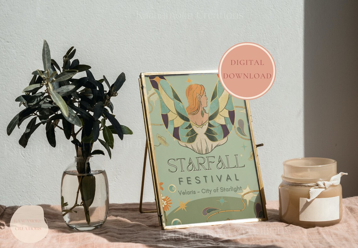 Starfall Festival Velaris City of Starlight Fae Print ACOTAR - Etsy
