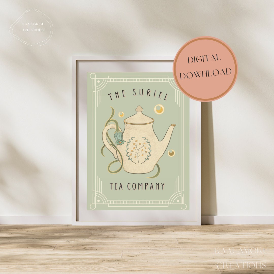 The Suriel Tea Company Print ACOTAR Bookish Tea Kettle - Etsy