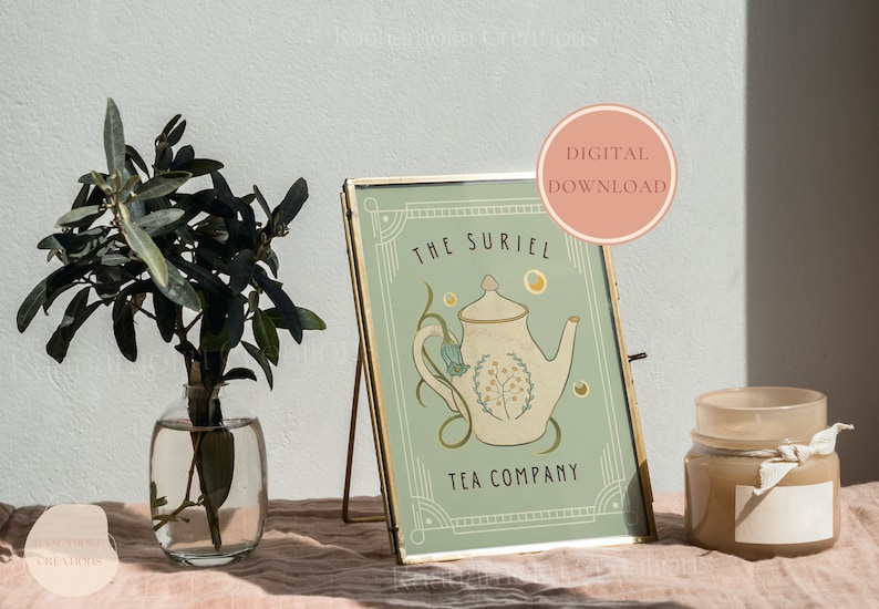 The Suriel Tea Company Print ACOTAR Bookish Tea Kettle - Etsy