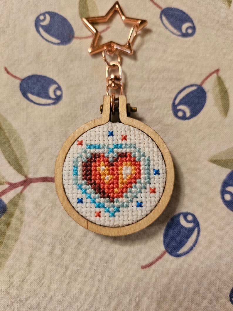 Legend of Zelda Cross Stitch Keychain Pendant - Etsy