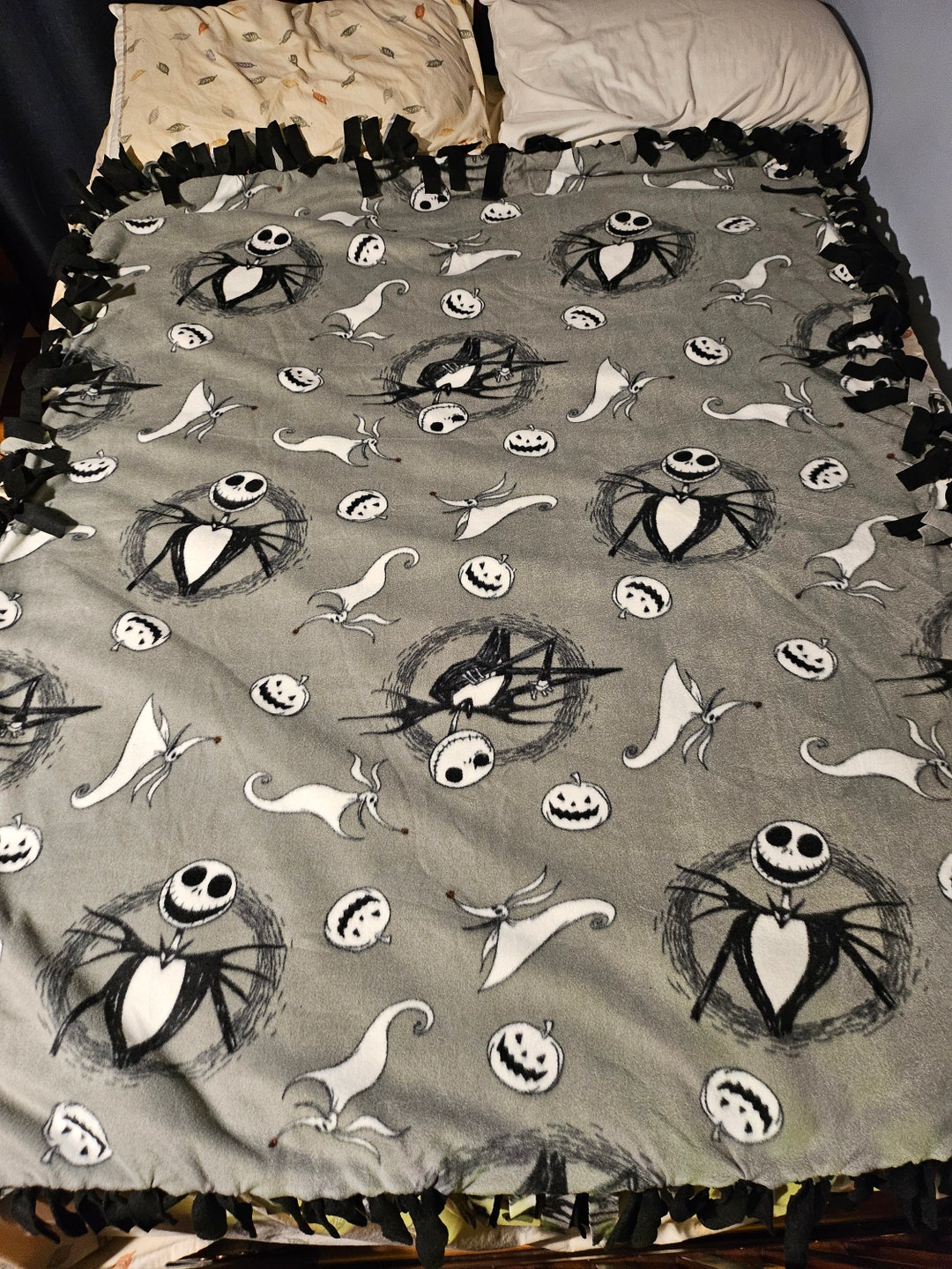 Jack Skellington No-sew Fleece Throw - Etsy