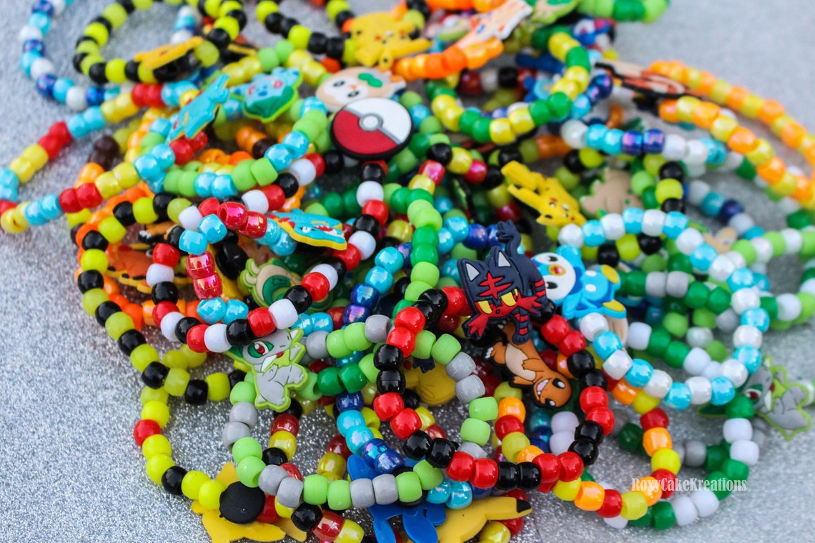Detective Pikachu Pokemon Bracelets Singles Kandi | Etsy