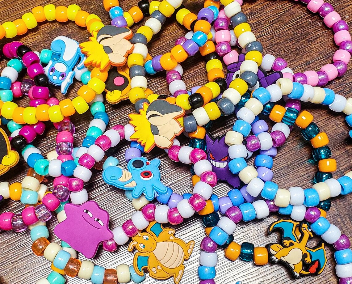 Detective Pikachu Pokemon Bracelets Singles, Kandi - Etsy