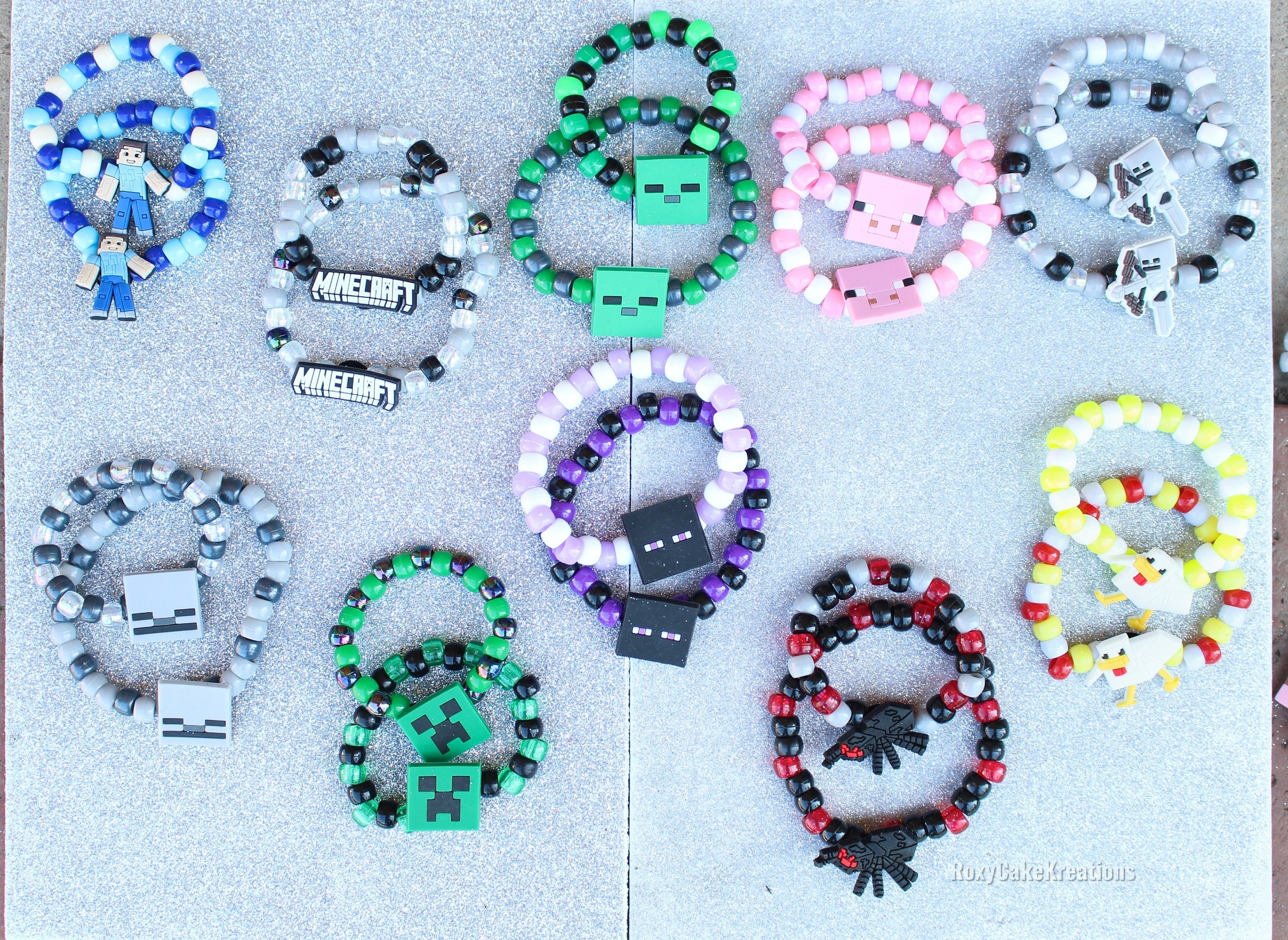 Minecraft Kandi Bracelets Singles - Etsy Australia