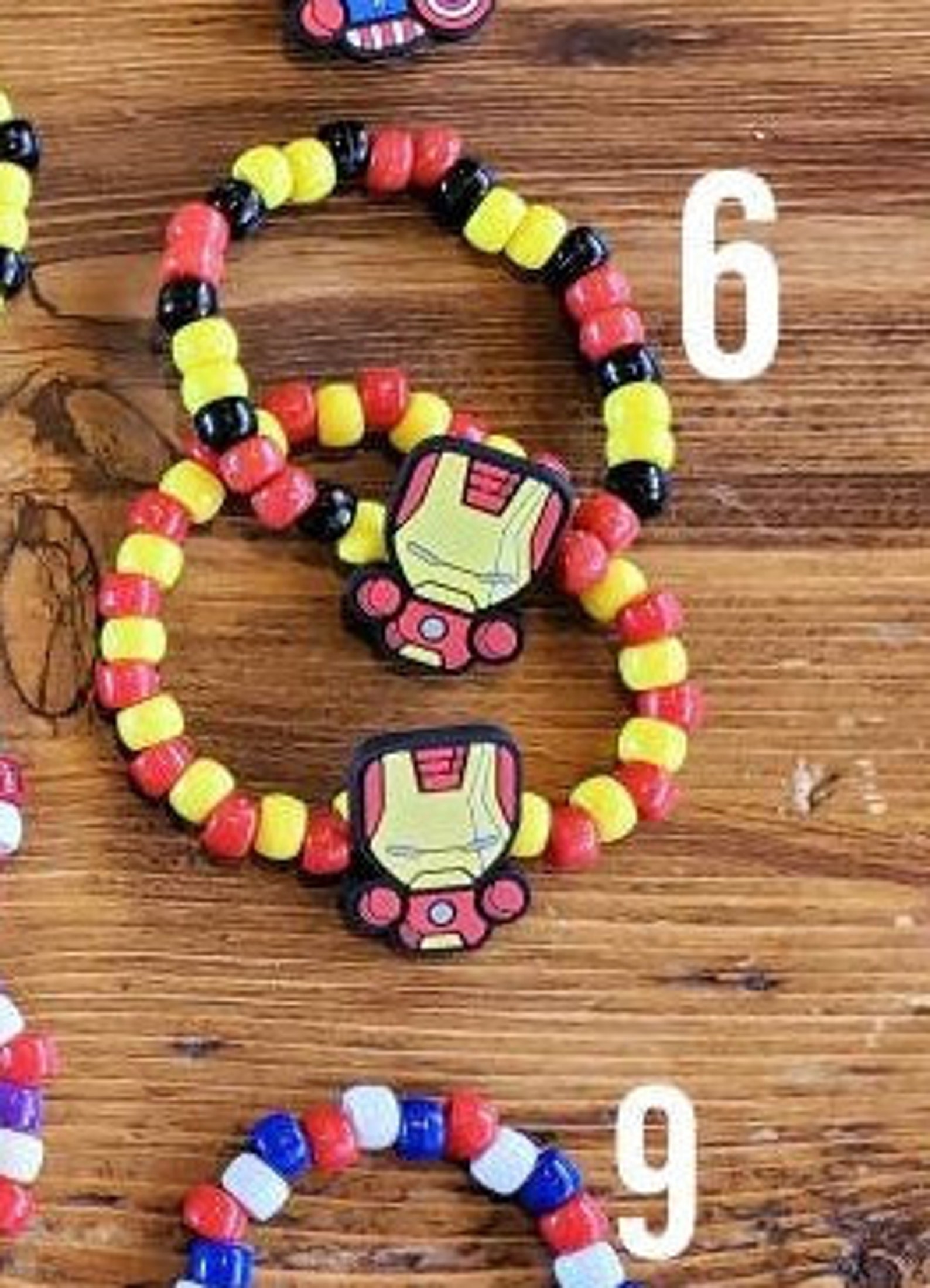 Super Hero Bracelets, Kandi, Birthday Favors - Etsy