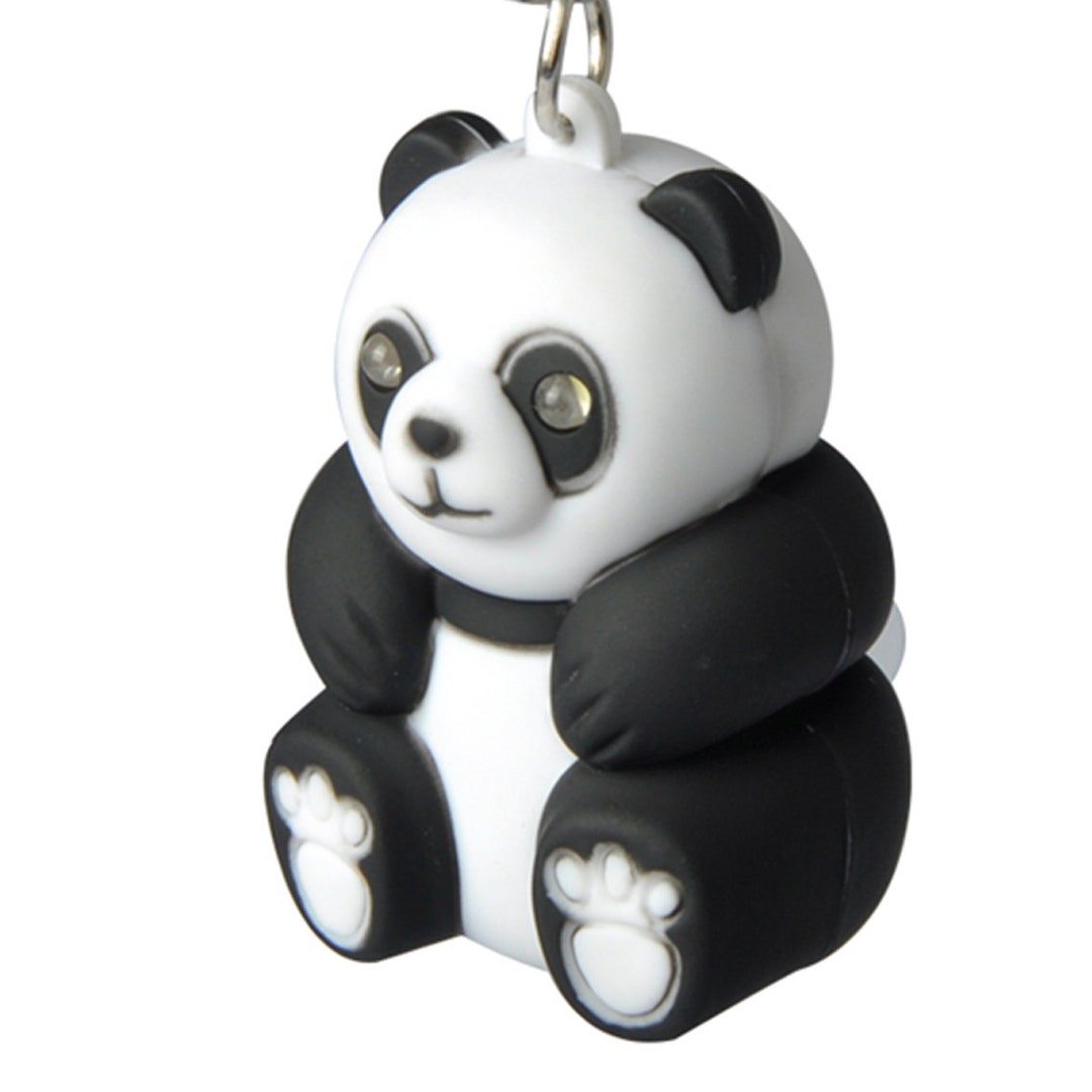 Munkees Fun Keychain Panda LED Light With Sound - Etsy