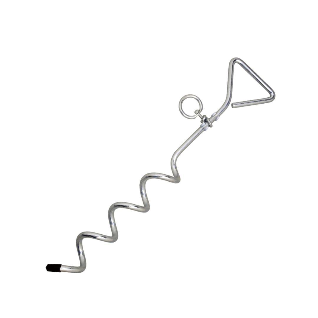 Corkscrew Steel Peg, Spiral Dog Tie Out Leash Stake Anchor for Securing ...