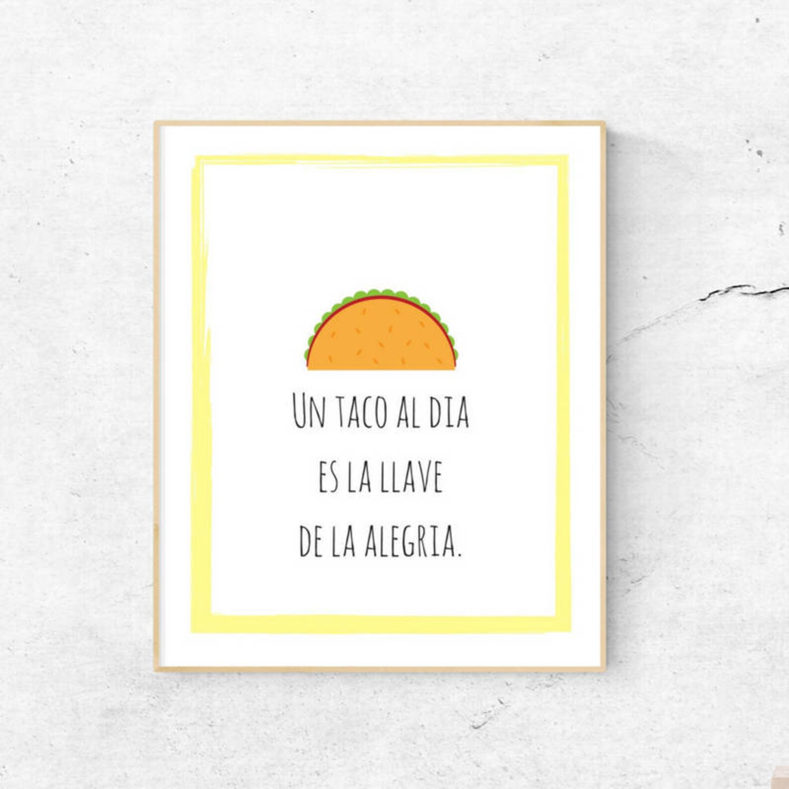 Funny Spanish Saying Taco Art Print, Printable Wall Art, Spanish Quote ...