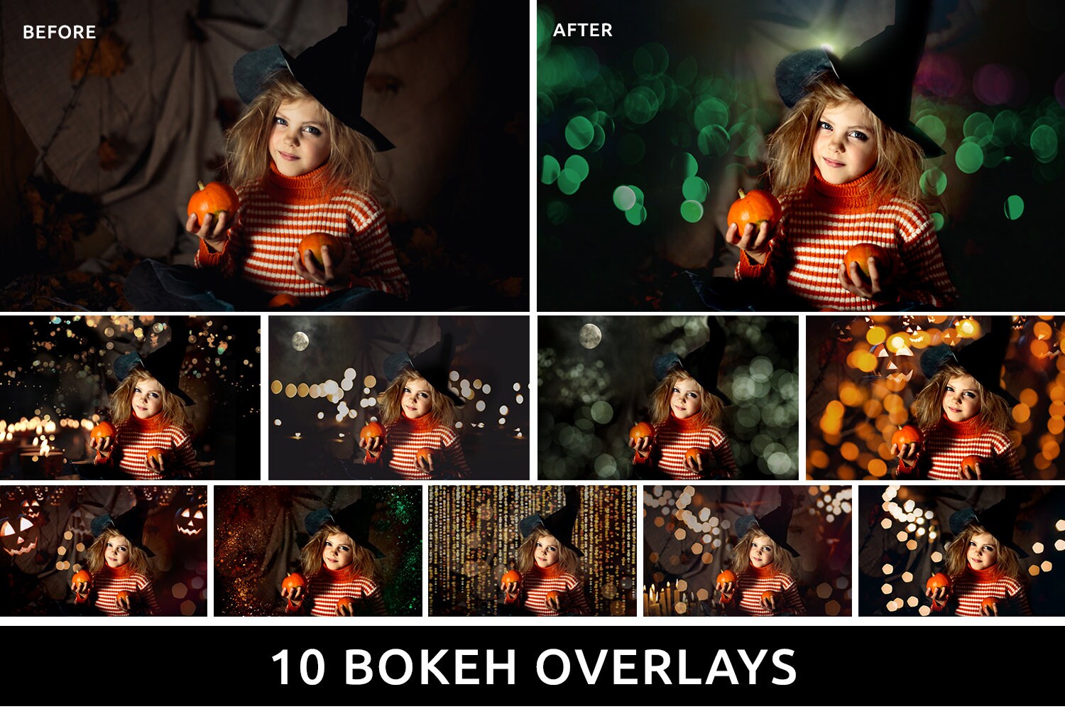 Halloween Overlay Pack, Halloween Overlays, Overlays, Pumpkin Elements ...