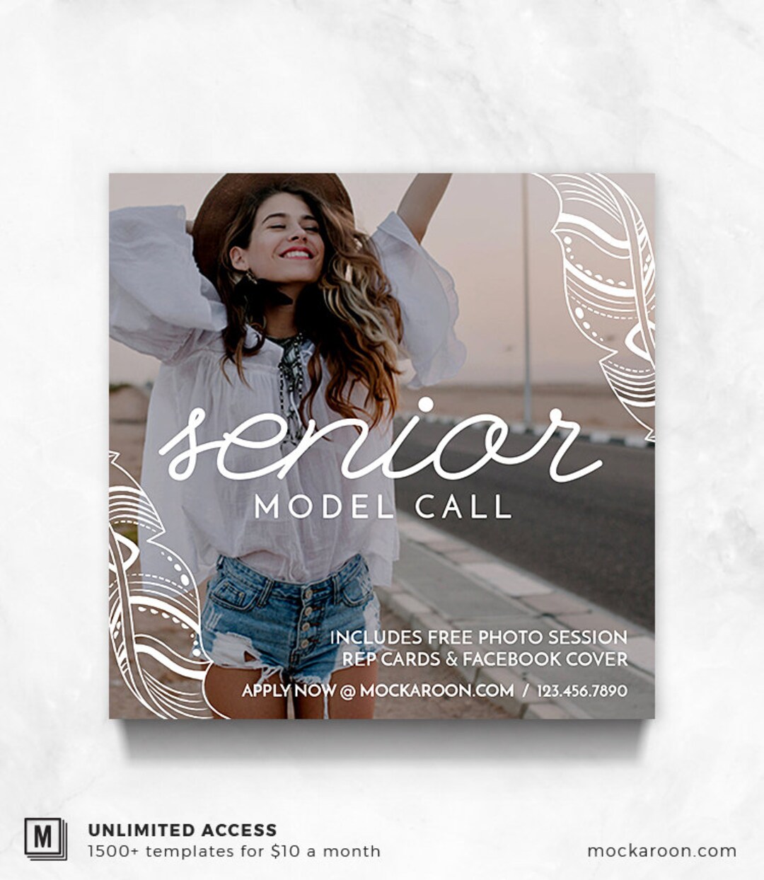 SENIOR MODEL CALL Marketing Template instant Download for Photographers ...