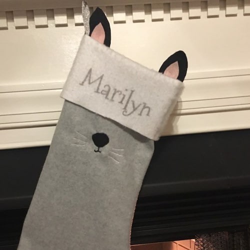 Personalized Cat Stocking Pet Christmas Stockings Your Cats - Etsy