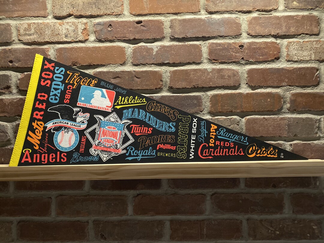 1980s Major League Baseball MLB Large Vintage Pennant - Etsy