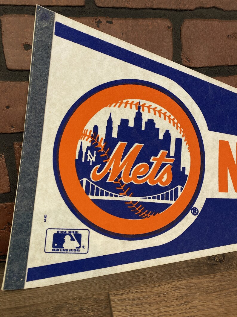 1980's New York Mets MLB Large Vintage Pennant - Etsy