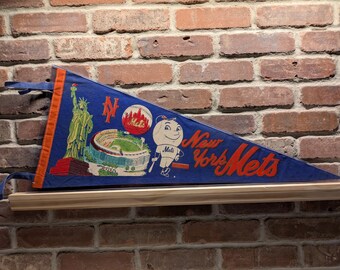 New York Mets Baseball Pennant - Etsy