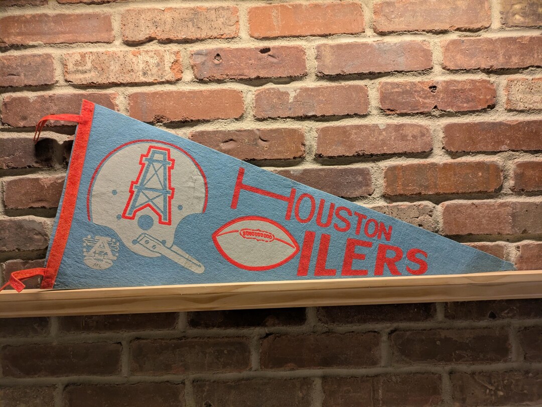 Rare 1960s AFL Houston Oilers NFL Large Vintage Pennant – Authentic ...