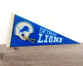 Mini 1970s Detroit Lions Vintage Pennant - Etsy