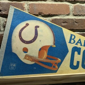 1970s Baltimore Colts NFL Large Vintage Pennant – Authentic Sports ...