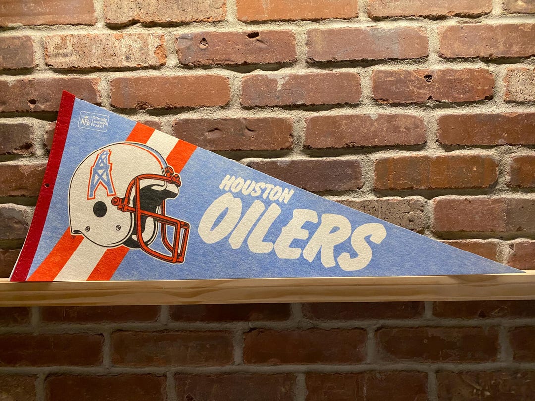 1980's Houston Oilers NFL Large Vintage Pennant - Etsy