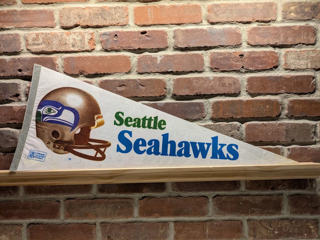 1970s Seattle Seahawks NFL Large Vintage Pennant – Authentic Sports ...