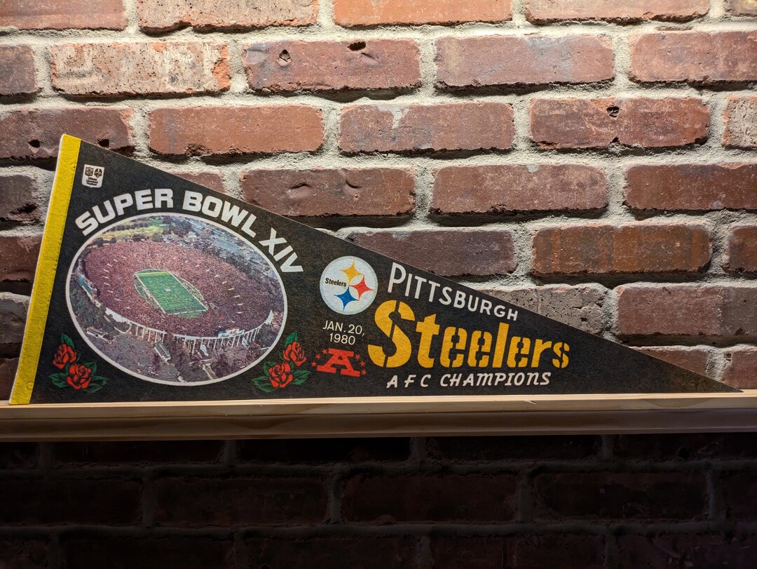 1980s Pittsburgh Steelers AFC Champions Rose Bowl NFL Large Vintage ...