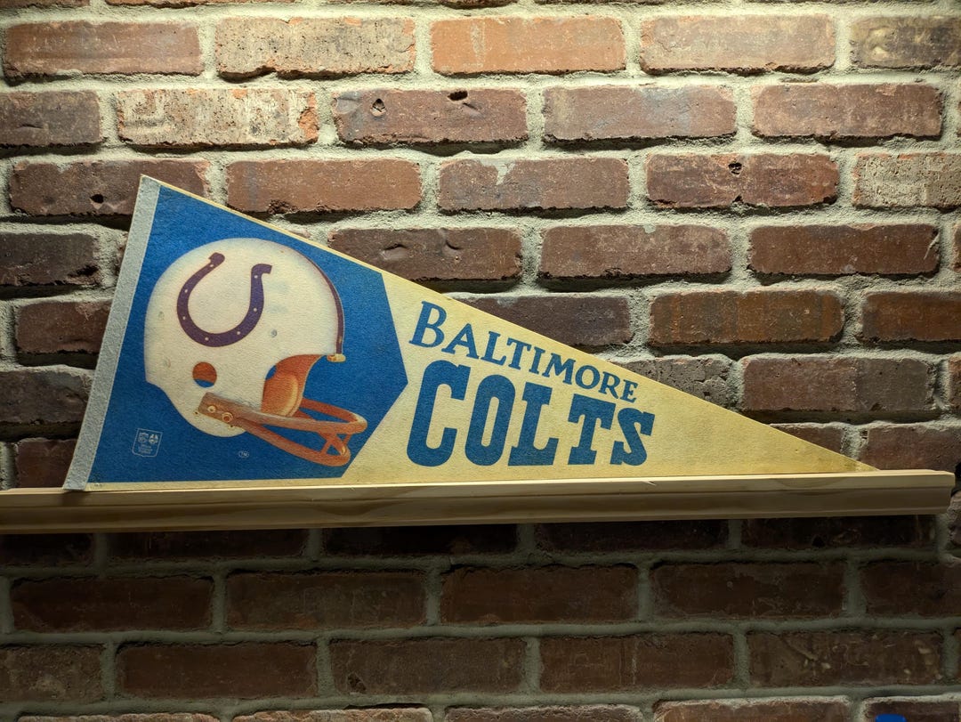 1970s Baltimore Colts NFL Large Vintage Pennant – Authentic Sports ...