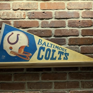 1970s Baltimore Colts NFL Large Vintage Pennant – Authentic Sports ...