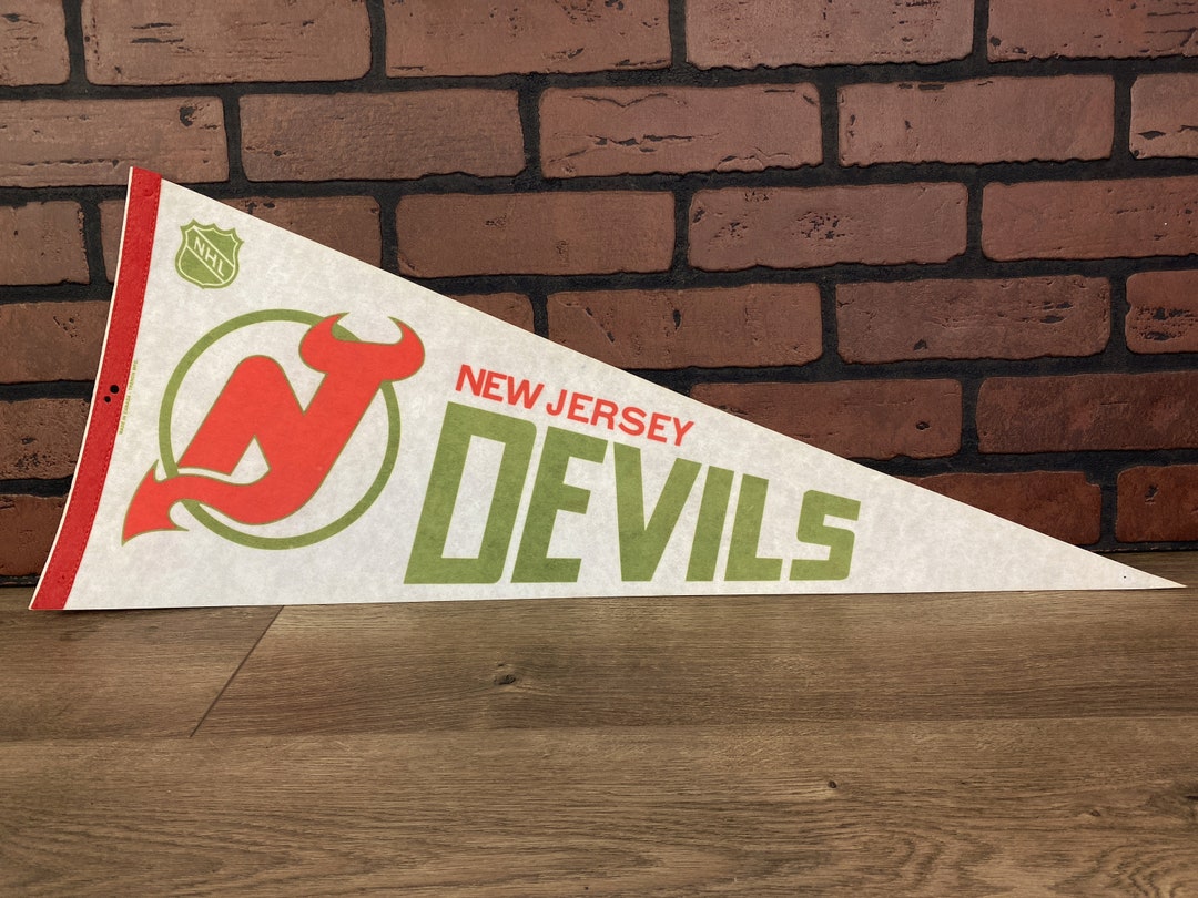 1980's New Jersey Devils NHL Large Vintage Pennant - Etsy