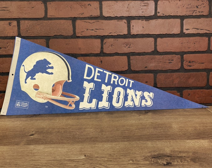 1970's Detroit Lions NFL Large Vintage Pennant - Etsy