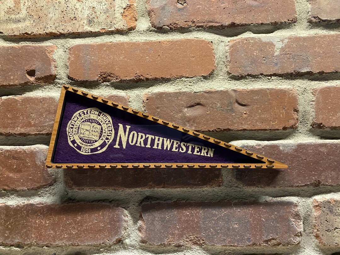 Framed 1950s Northwestern University Wildcats Vintage NCAA Mini Pennant ...
