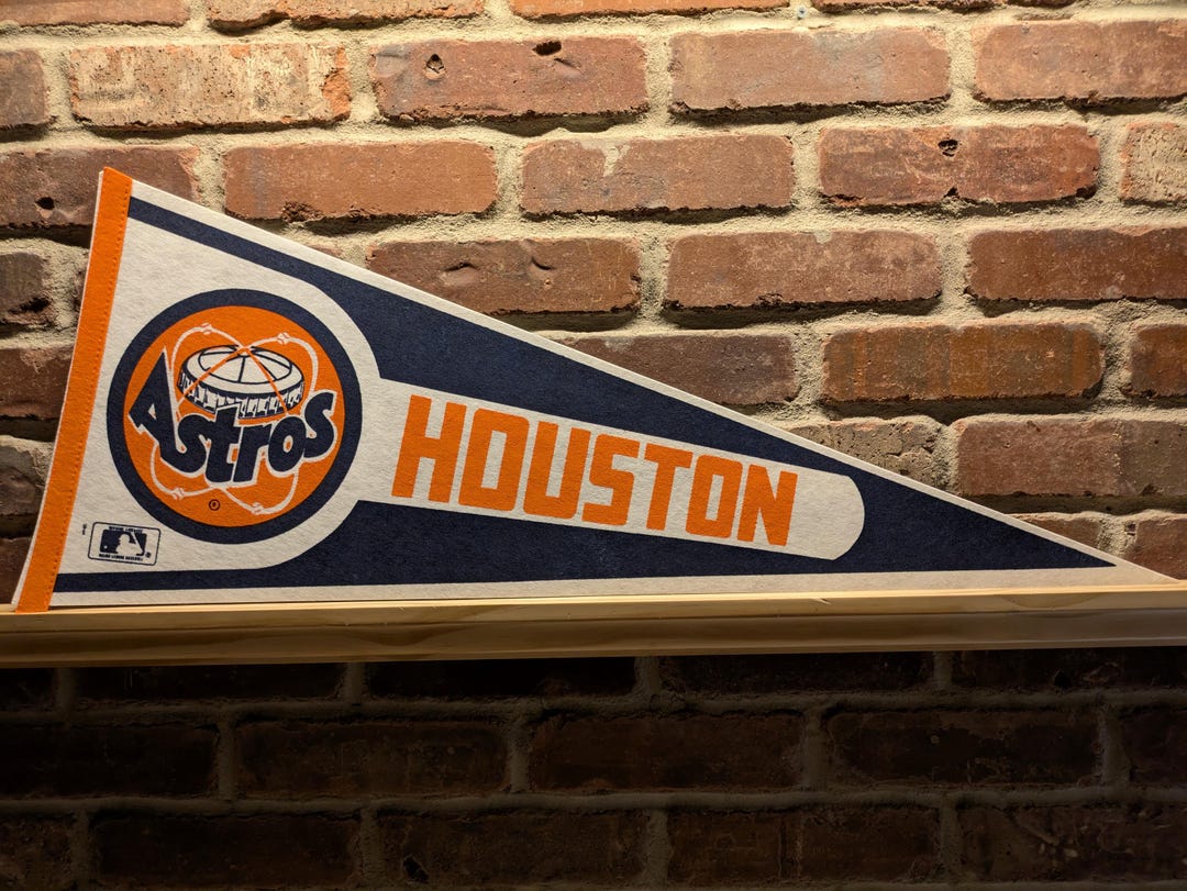 1980s Houston Astros MLB Large Vintage Pennant - Authentic Sports ...