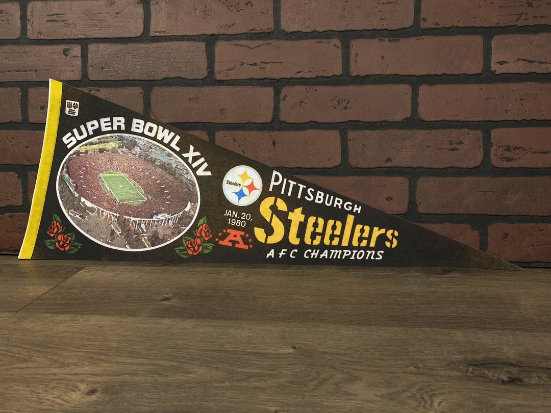 1980's Pittsburgh Steelers AFC Champions Rose Bowl NFL Large Vintage ...