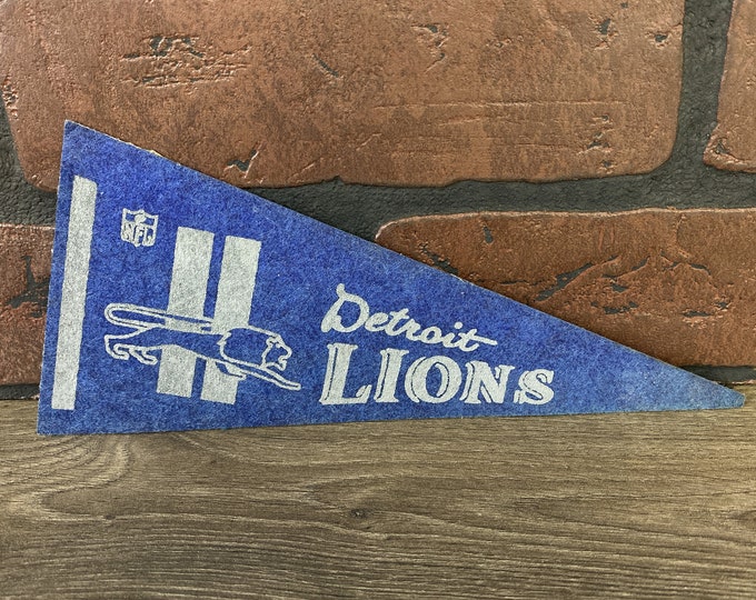 Mini 1970s Detroit Lions Vintage Pennant - Etsy
