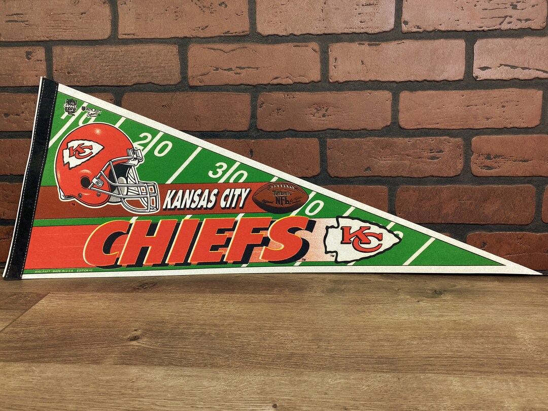 1990's Kansas City Chiefs NFL Large Vintage Pennant - Etsy