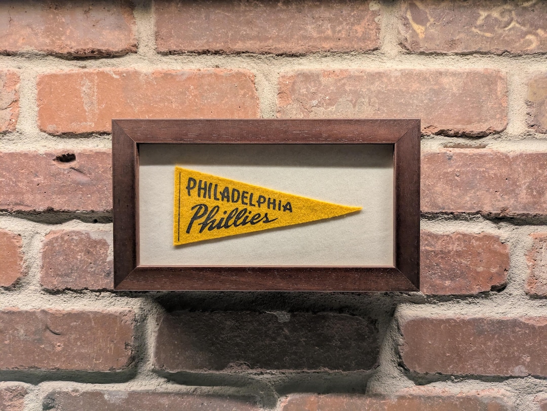 Framed 1950s Philadelphia Phillies MLB Vintage Mini Pennant - Authentic ...