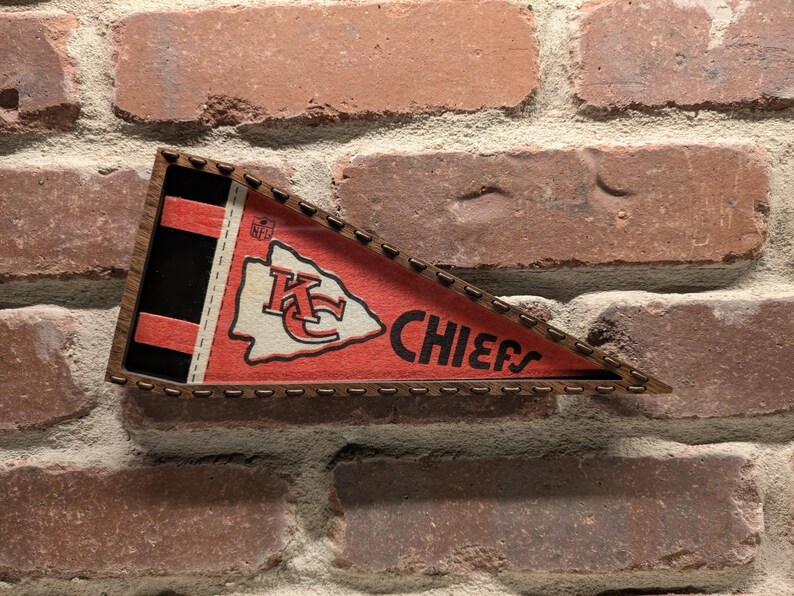 Framed 1970s Kansas City Chiefs NFL Mini Vintage Pennant – Authentic ...