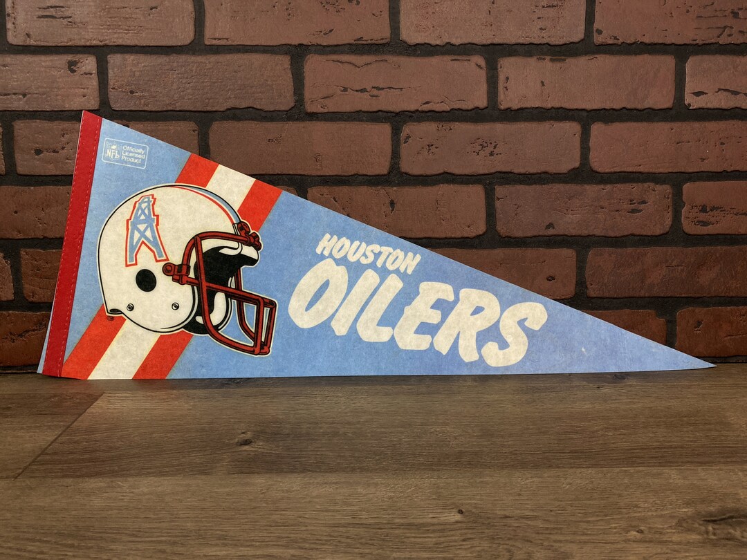 1980's Houston Oilers NFL Large Vintage Pennant - Etsy