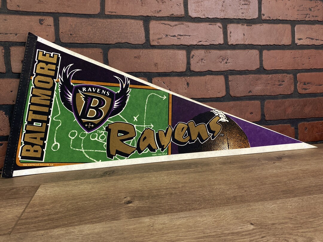1990's Baltimore Ravens Throwback NFL Large Vintage Pennant - Etsy New ...