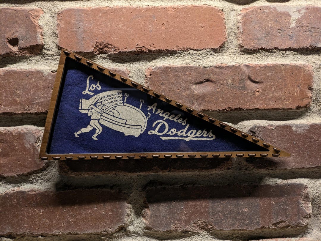Framed 1960s Los Angeles Dodgers MLB Vintage Mini Pennant – Authentic ...