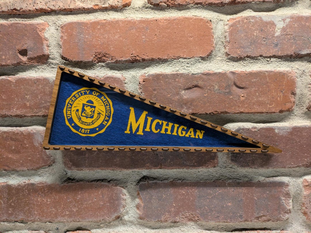 Framed 1950s University of Michigan Wolverines NCAA Vintage Mini ...