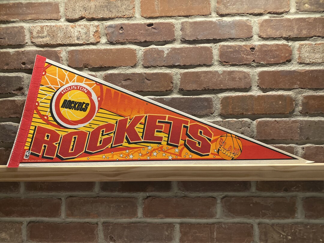 1990s Houston Rockets NBA Large Vintage Pennant – Authentic Sports ...