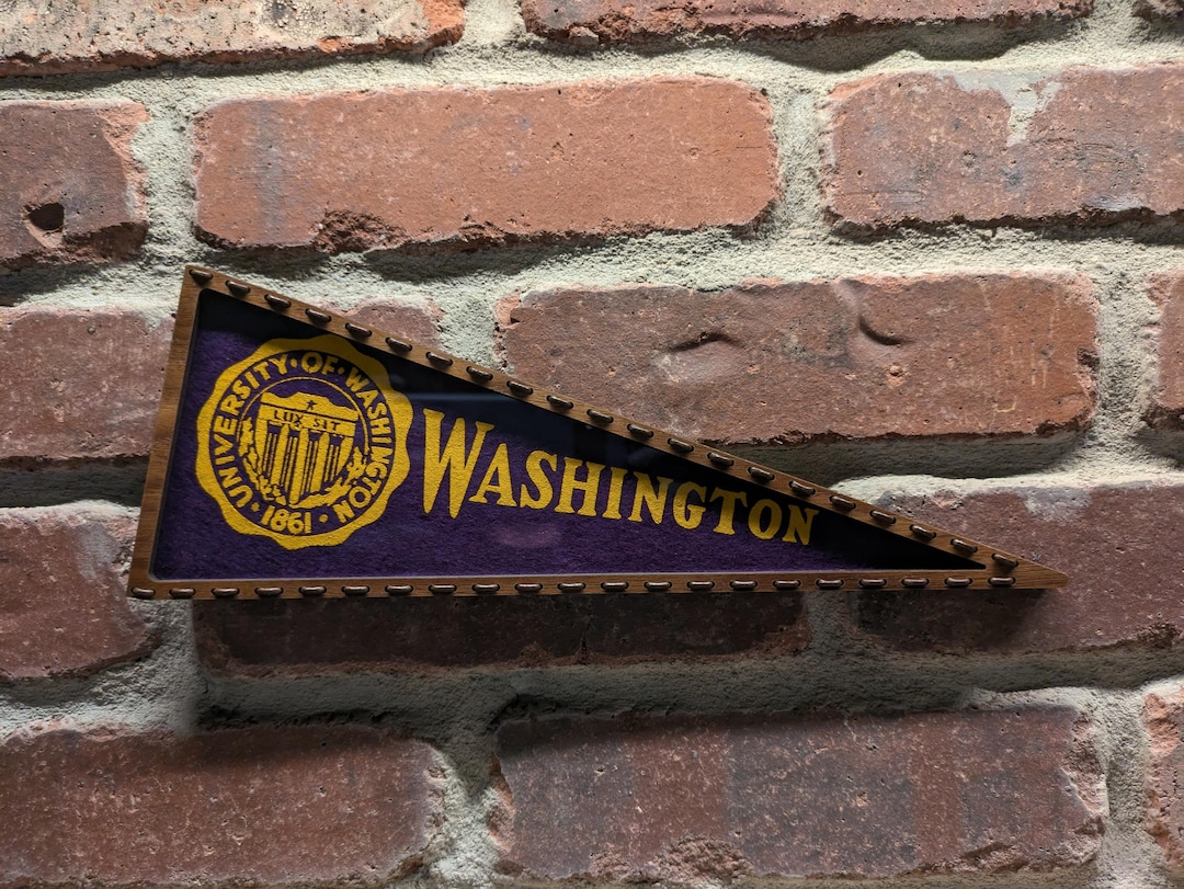 Framed 1950s University of Washington Huskies Vintage NCAA Mini Pennant ...