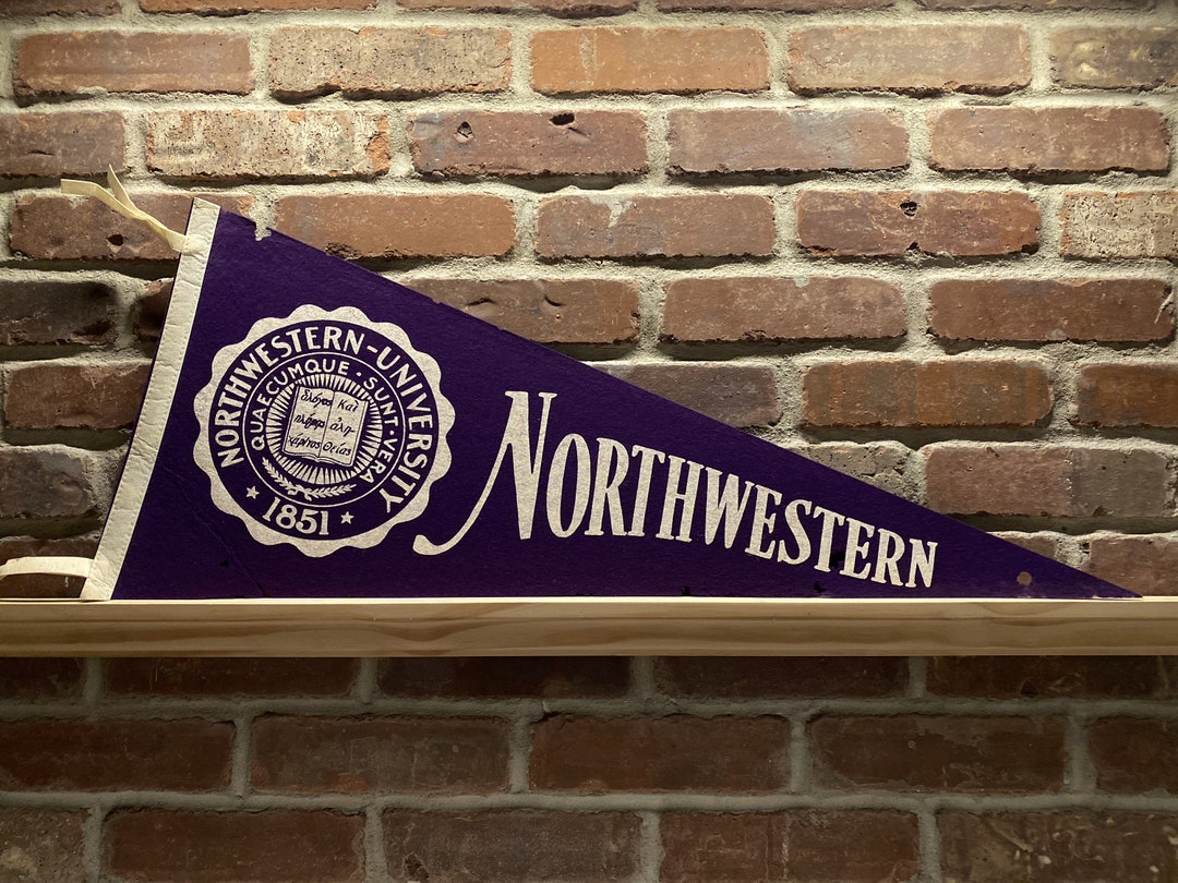 1960's Northwestern University Wildcats NCAA Large Vintage Pennant - Etsy