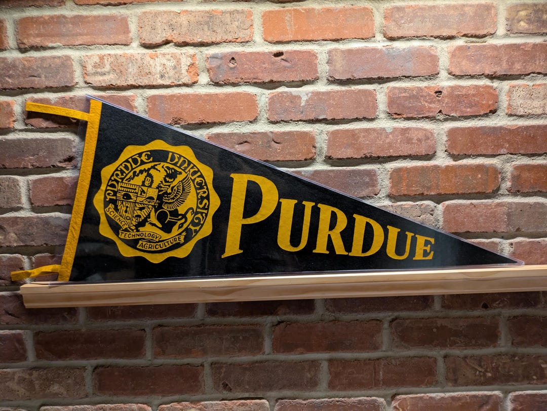1950s Purdue Boilermakers NCAA Large Vintage Pennant- Authentic ...