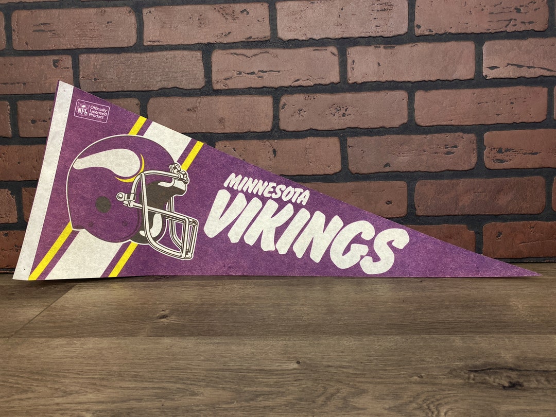 1980's Minnesota Vikings NFL Large Vintage Pennant - Etsy