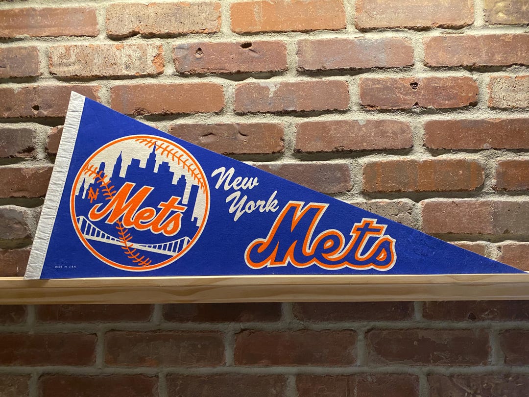1980's New York Mets MLB Large Vintage Pennant - Etsy