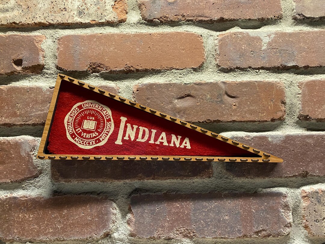 Framed 1950s University of Indiana Hoosiers Vintage NCAA Mini Pennant ...